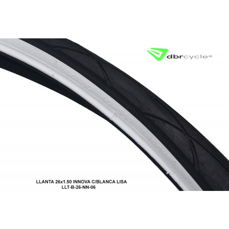 Inicio Llanta 26 x 1 .50 Innova C/Blanca Lisa