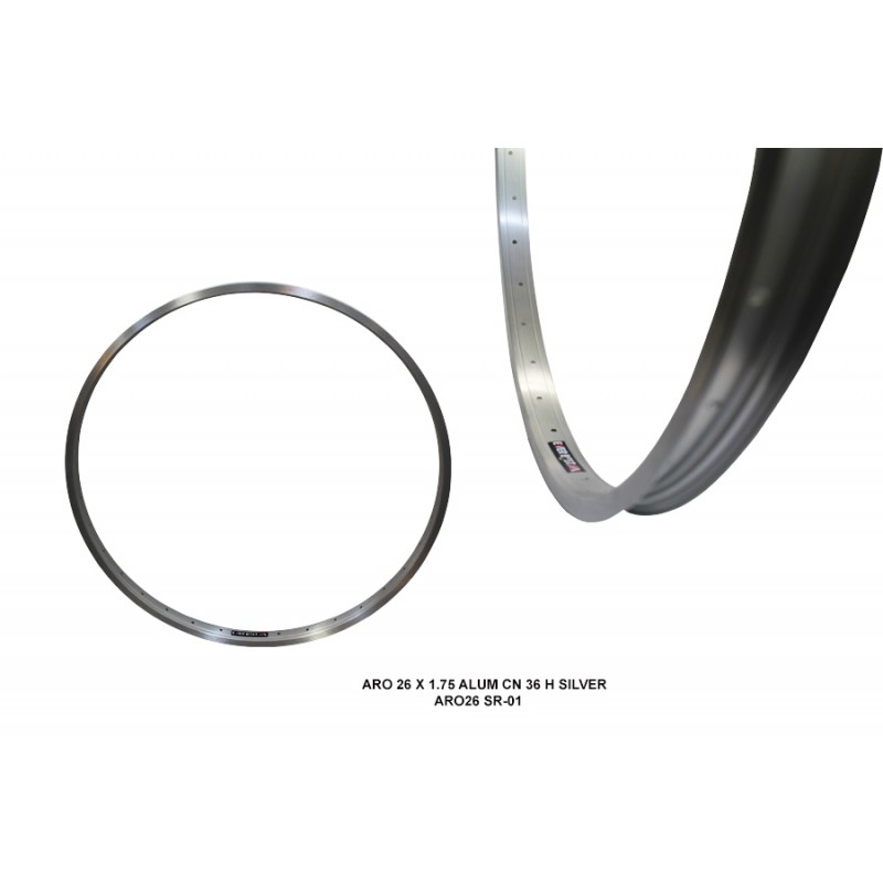 Inicio Aro 26 x 1, 75 Alum Cn 36H Silver